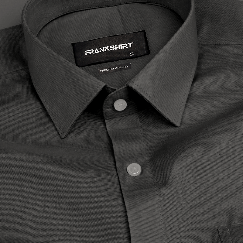 Dark Grey Solid Linen Shirt for Man – London Cotton